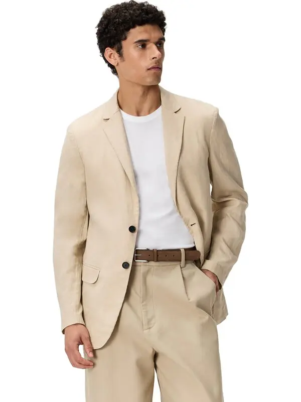 Quince 100% European Linen Blazer - Driftwood