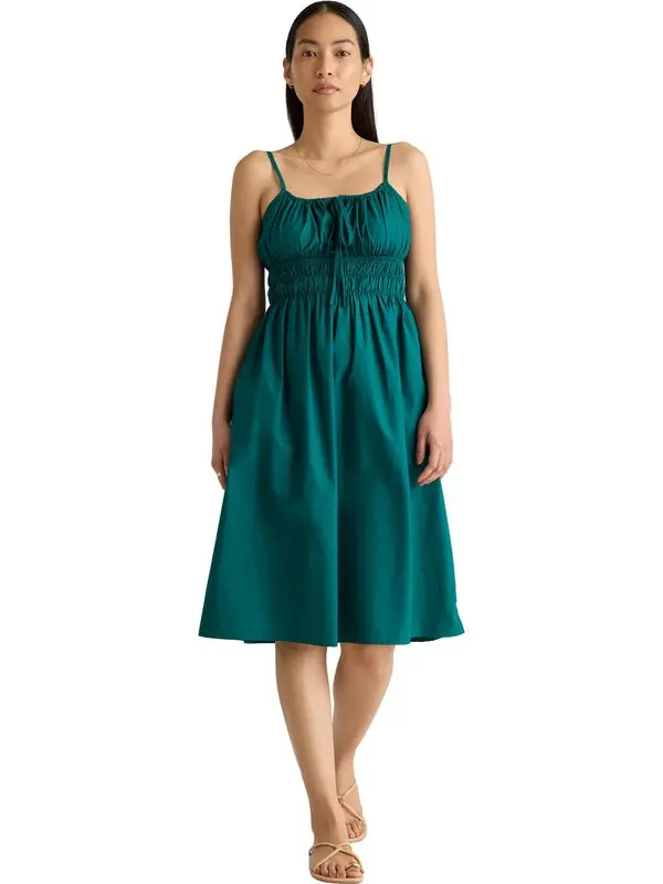 Quince Keyhole Midi Dress - Garden Green