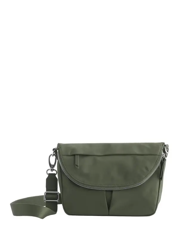 Quince Revive Nylon Foldover Crossbody Bag - Olive