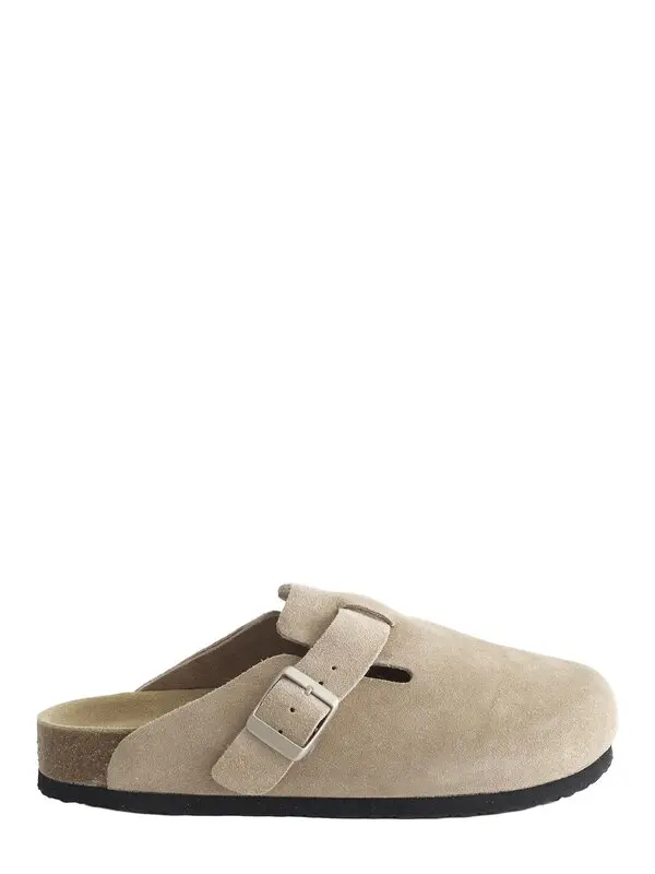 Quince Water Repellent Suede Clog Mule - Dune