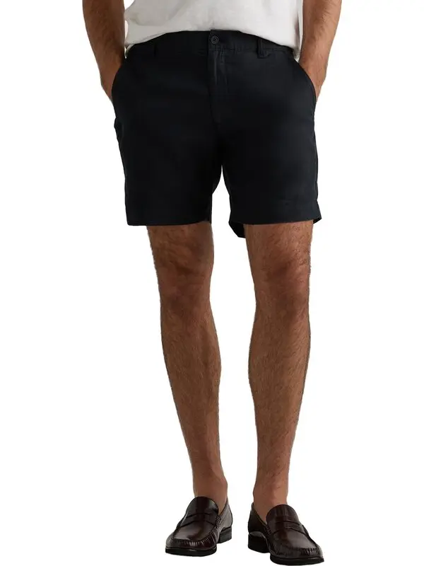 Quince 100% European Linen Trouser Shorts - Black