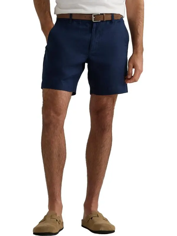 Quince 100% European Linen Trouser Shorts - Deep Navy