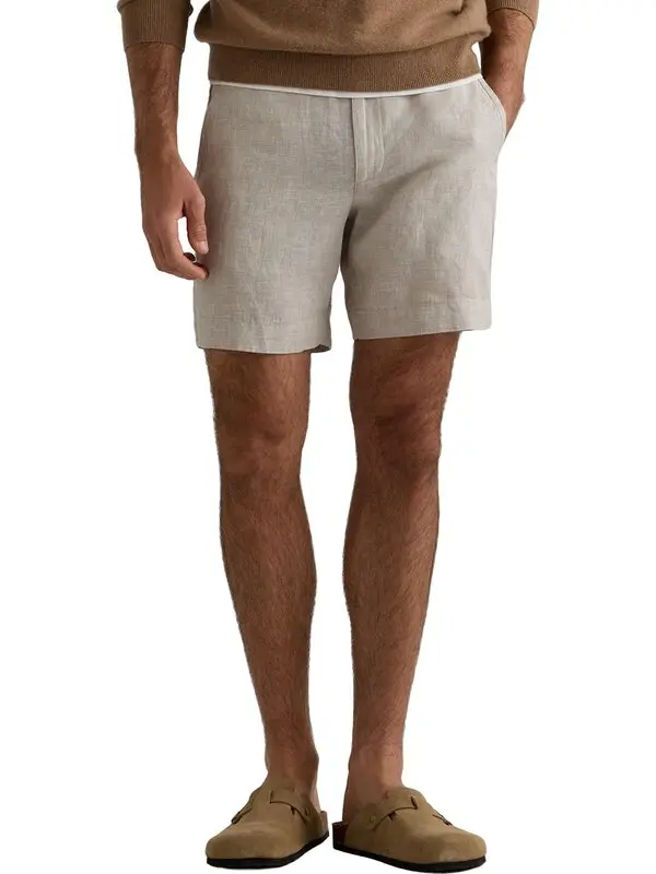 Quince 100% European Linen Trouser Shorts - Flax