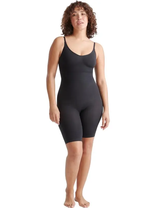 Quince Sculpting Mid-thigh Bodysuit - Black