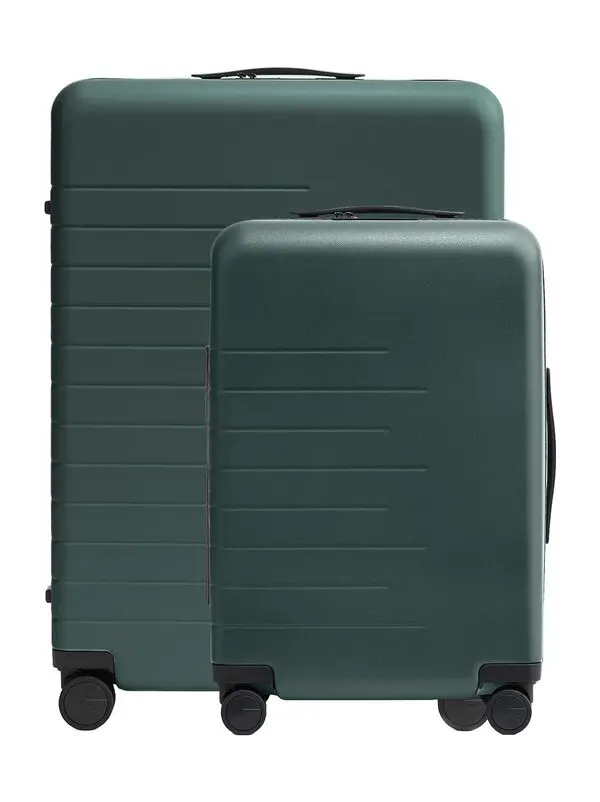 Quince Carry-on And Large Check-in Suitcase Set - Dark Green