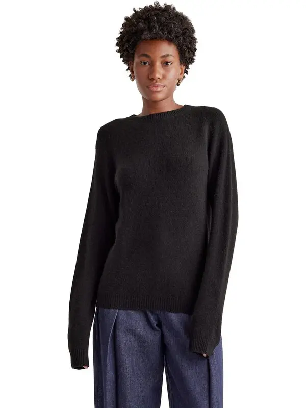 Quince 100% Yak Wool Crewneck Sweater - Black