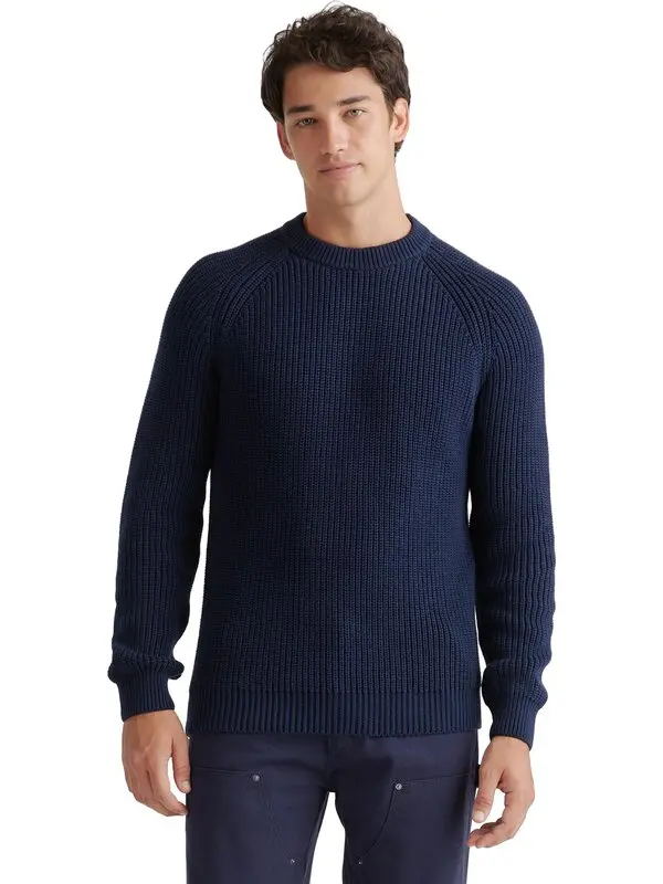 Quince Fisherman Crew Sweater - Navy