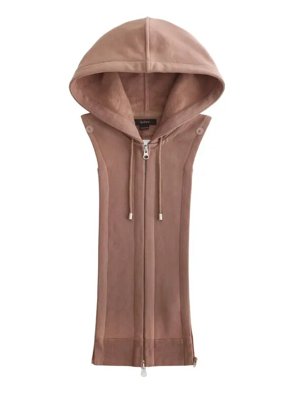 Quince Organic Heavyweight Fleece Hoodie Blazer Insert - Taupe