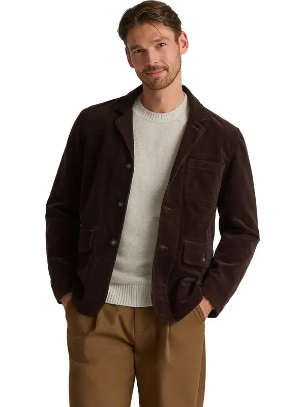 Quince Organic Stretch Corduroy Chore Jacket - Espresso