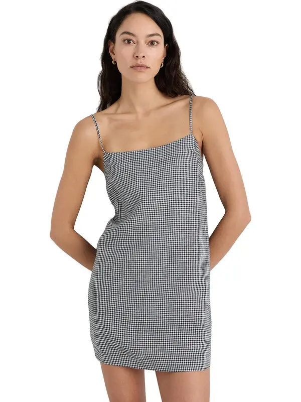 Quince 100% European Linen Mini Skort Dress - Classic Mini Gingham