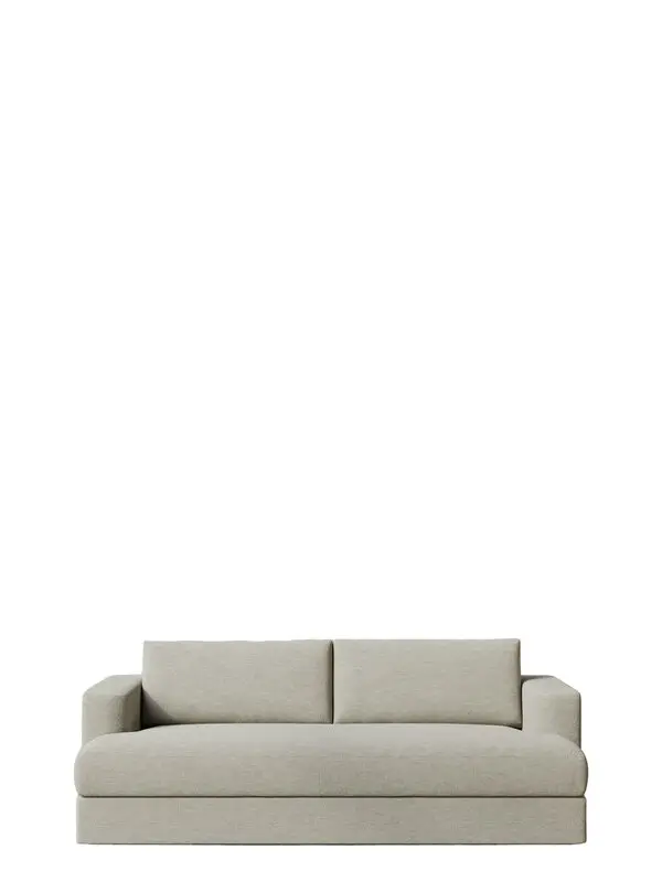 Quince Sierra Curved Arm Sofa In Performance Basketweave - Flax