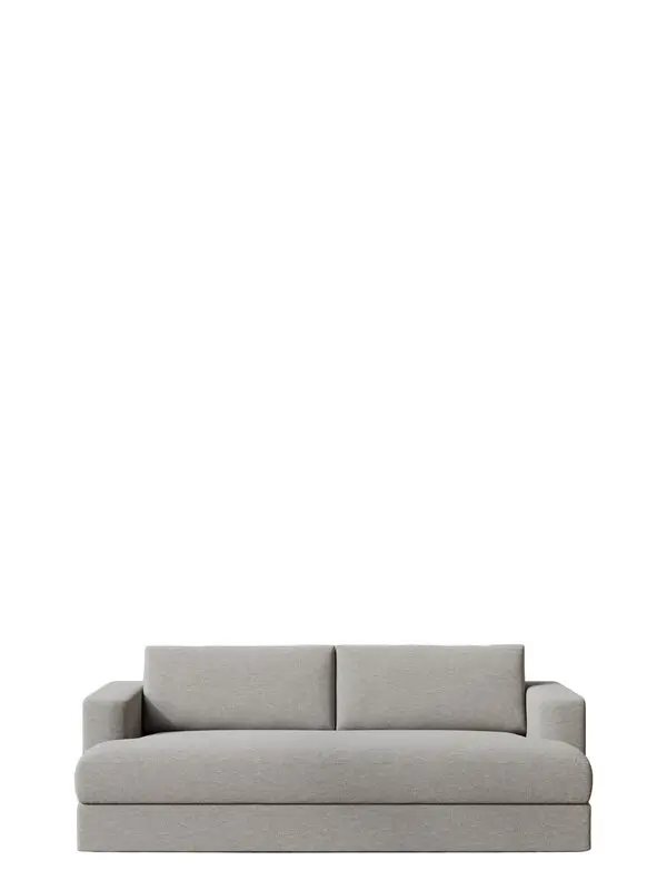 Quince Sierra Curved Arm Sofa In Performance Basketweave - Fog