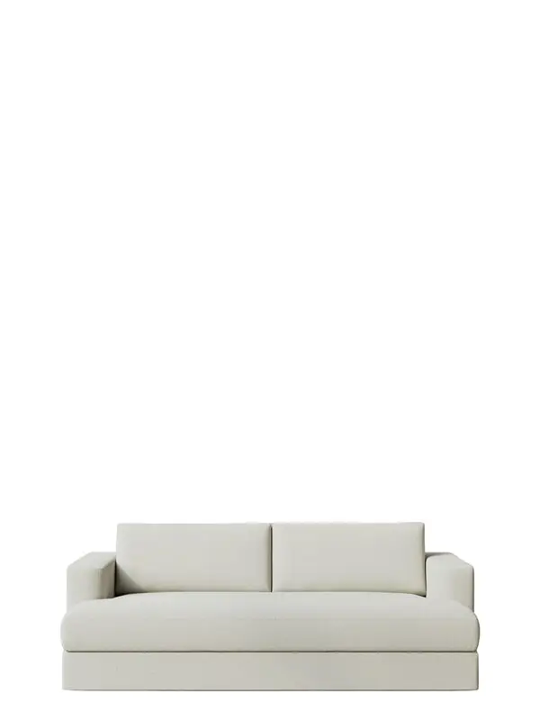 Quince Sierra Curved Arm Sofa In Performance Basketweave - Ivory