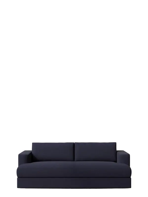 Quince Sierra Curved Arm Sofa In Performance Basketweave - Navy