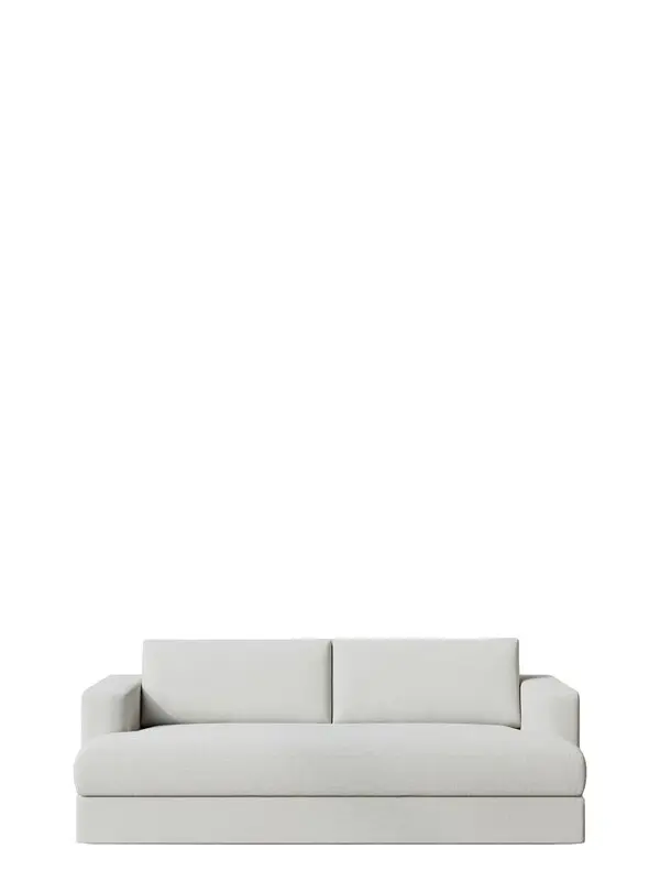 Quince Sierra Curved Arm Sofa In Performance Basketweave - Snow