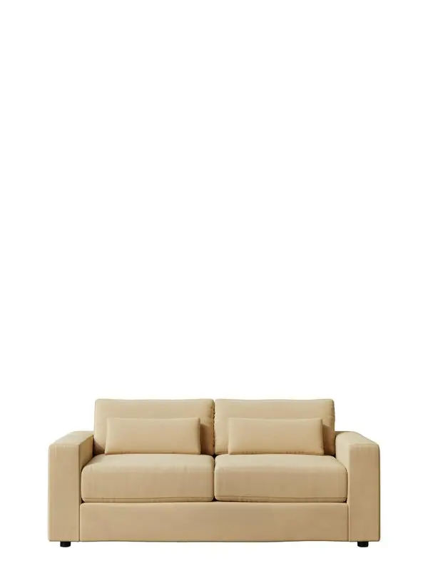Quince Ashford Deep Seat Performance Velvet Sofa - Linen