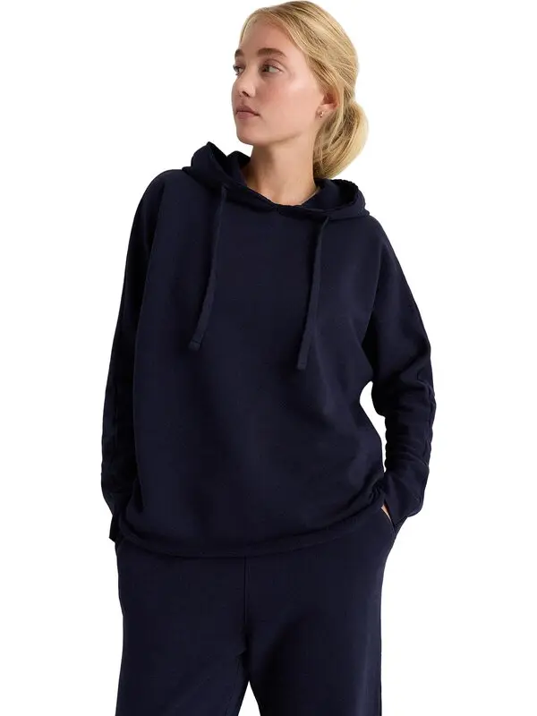 Quince Organic French Terry Hoodie - Deep Navy