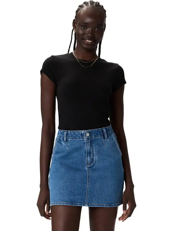 Quince Stretch Denim Mini Skirt - Atlantic Blue