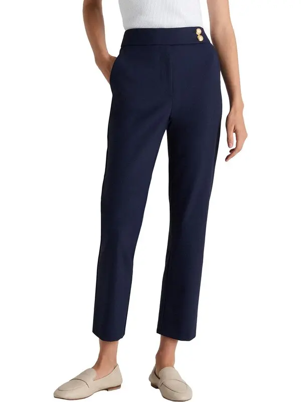 Quince Scuba Slim Ankle Pants - Deep Navy