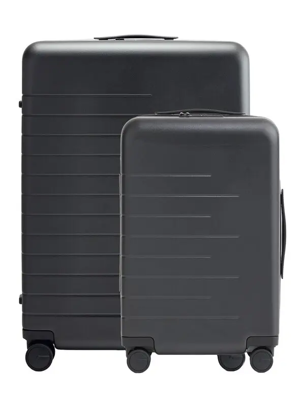 Quince Expandable Suitcase Set - Black