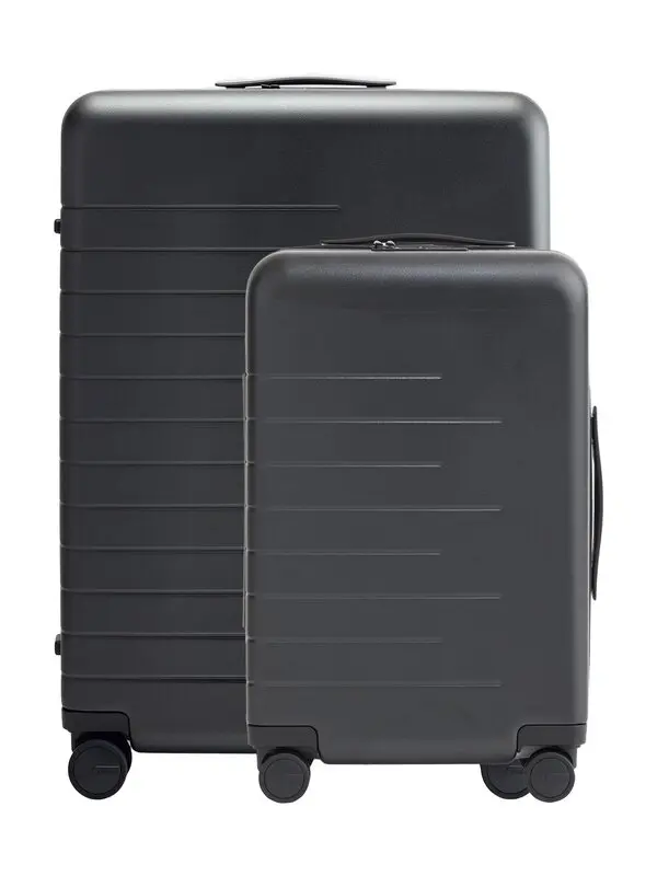 Quince Expandable Suitcase Set - Black