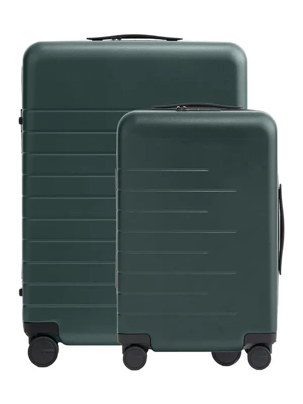 Quince Expandable Suitcase Set - Dark Green