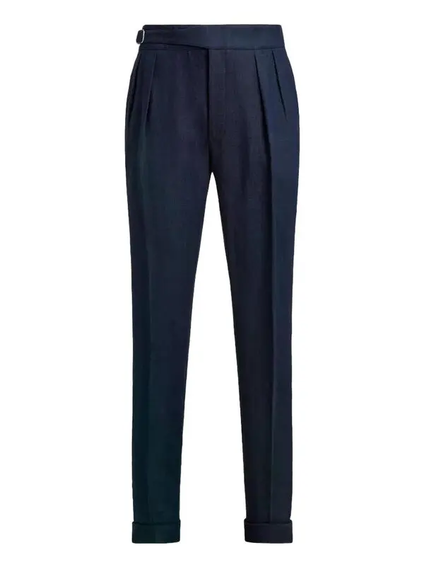 Ralph Lauren Purple Label Byron Pleated Trousers - Blue