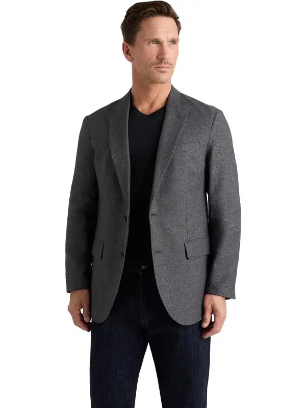 Quince Cashmere Blazer - Charcoal Heather