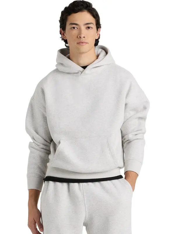 Quince Everyday Fleece Hoodie - Light Heather Grey