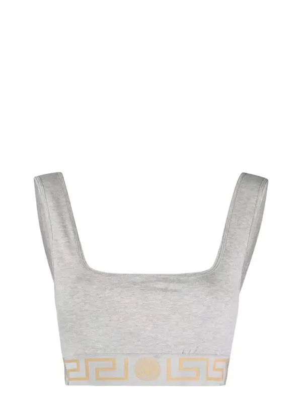 Versace Medusa-jacquard Jersey Bra - Grey