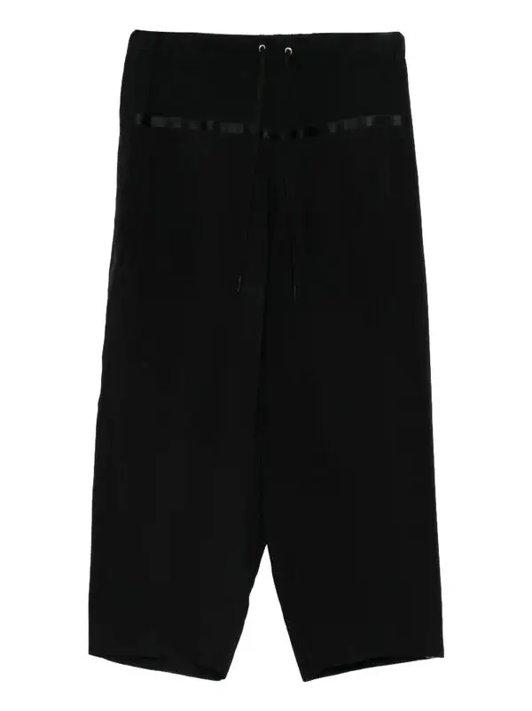 Undercover Ribbon Cropped Trousers - Black
