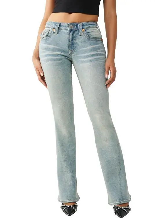 True Religion Joey Flap Pocket Flare Jeans - Chill Glow