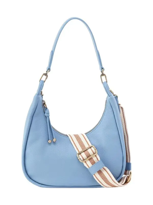 Hobo Small Leather Shoulder Bag - Seabreeze