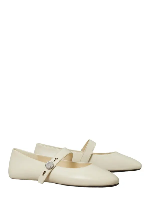 Tory Burch Romy Mary Jane Flat - Light Cream