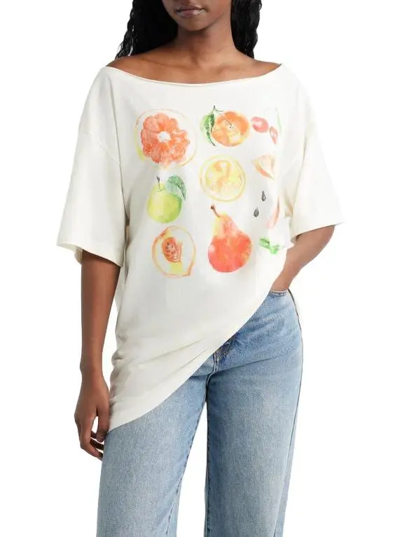 GOLDEN HOUR Fruit Graphic T-shirt - Marshmallow