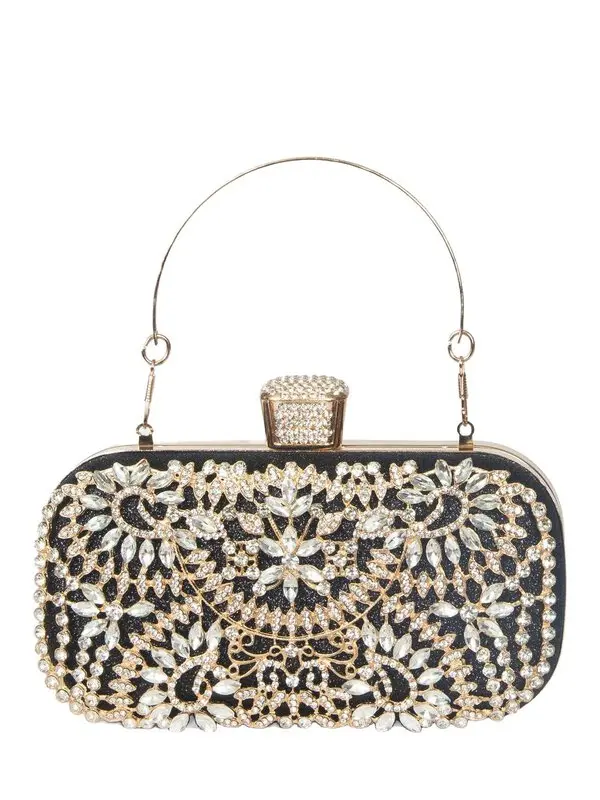 LAUREN LORRAINE Sofie Embellished Clutch - Black