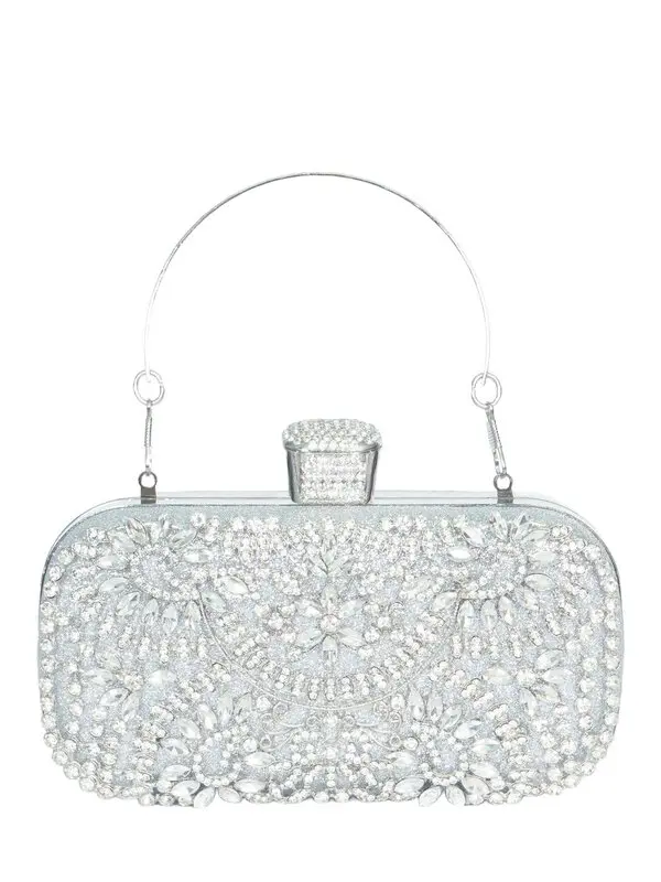 LAUREN LORRAINE Sofie Embellished Clutch - Silver