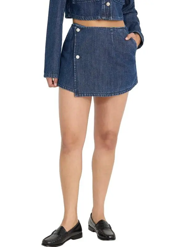 Good American Denim Mini Skort - Indigo1187
