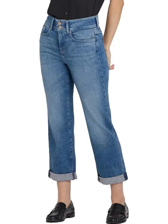 NYDJ Bailey High-waist Crop Straight-leg Jeans - Breezy Palms