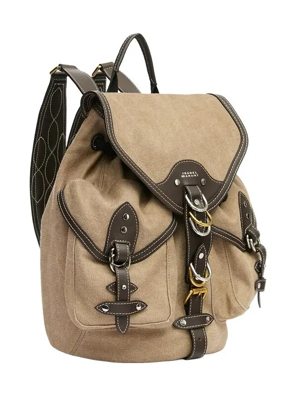 Isabel Marant Yumbo Small Backpack - Khaki
