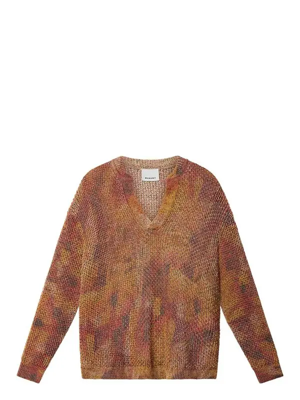 Isabel Marant Raoul Printed Knit Sweater - Orange