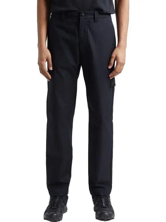 Stone Island Cotton Straight Leg Pants - Black
