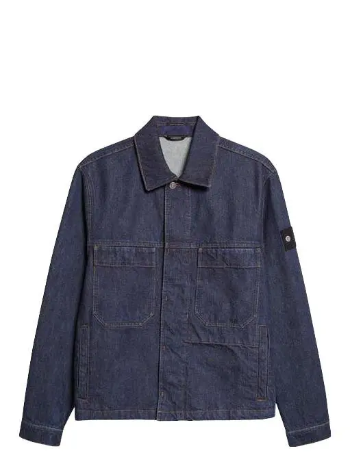 Stone Island Denim Coach's Jacket - Blue Rinse