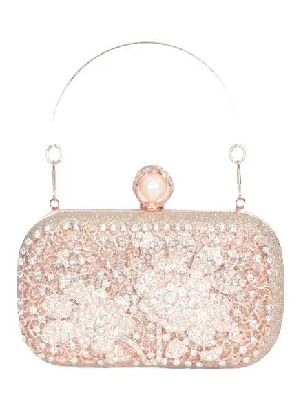 LAUREN LORRAINE Rega Crystal Clutch - Rose Gold