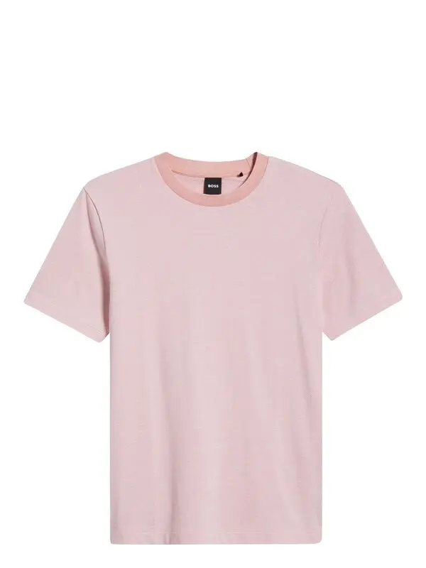 BOSS Thompson Solid T-shirt - Light Pastel Pink