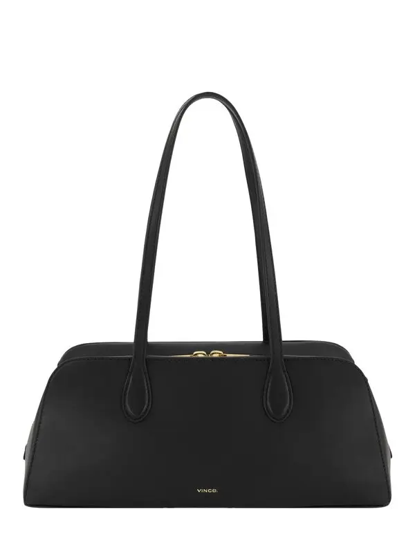 Vince Athene Nappa Leather East/west Shoulder Bag - Black