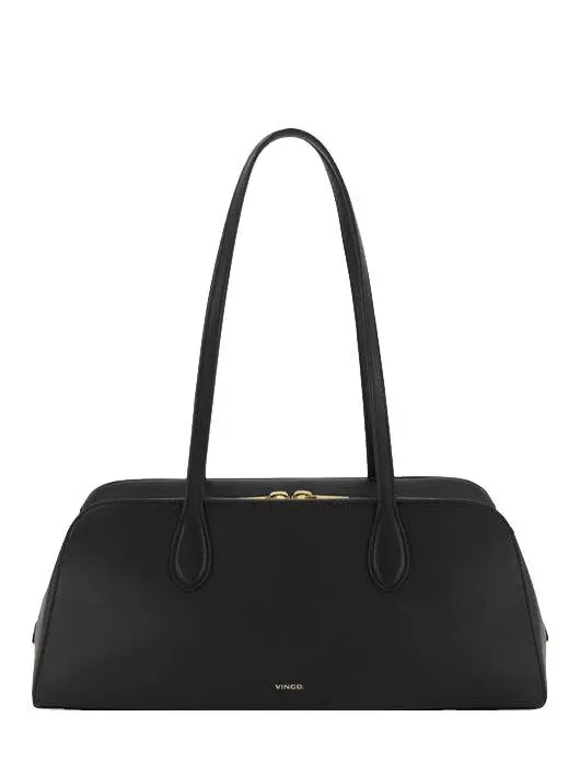 Vince Athene Nappa Leather East/west Shoulder Bag - Black