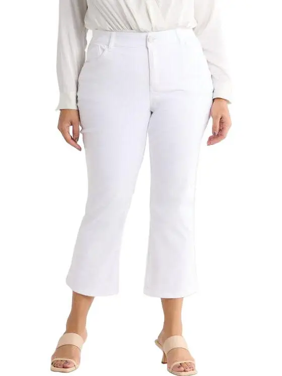Wit & Wisdom Bennett High Waist Crop Bootcut Jeans - Optic White