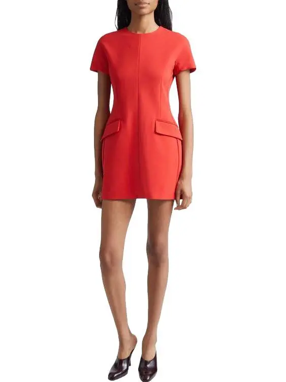 Sportmax Mito Jersey Sheath Mini Dress - Coral