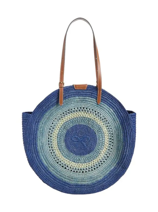 ANYA HINDMARCH Bow Round Raffia Tote - Monday